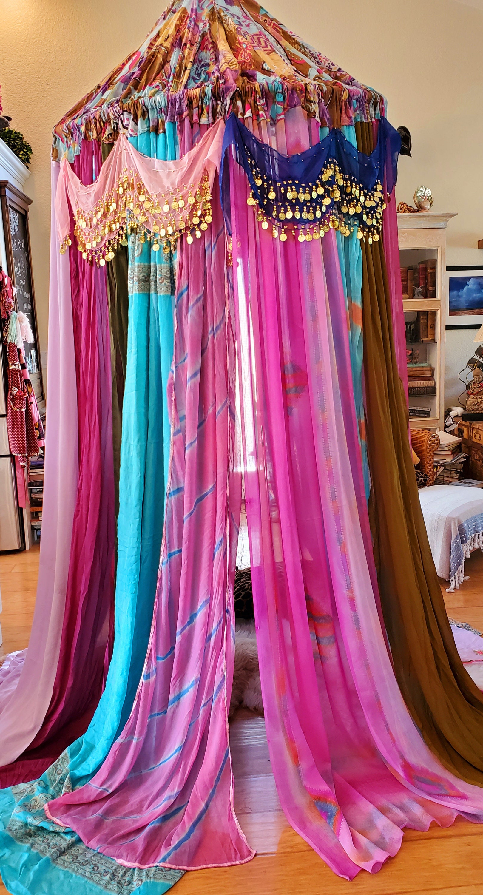 boho canopy, boho decor, canopy, fort, tent, festival, Zen space ...