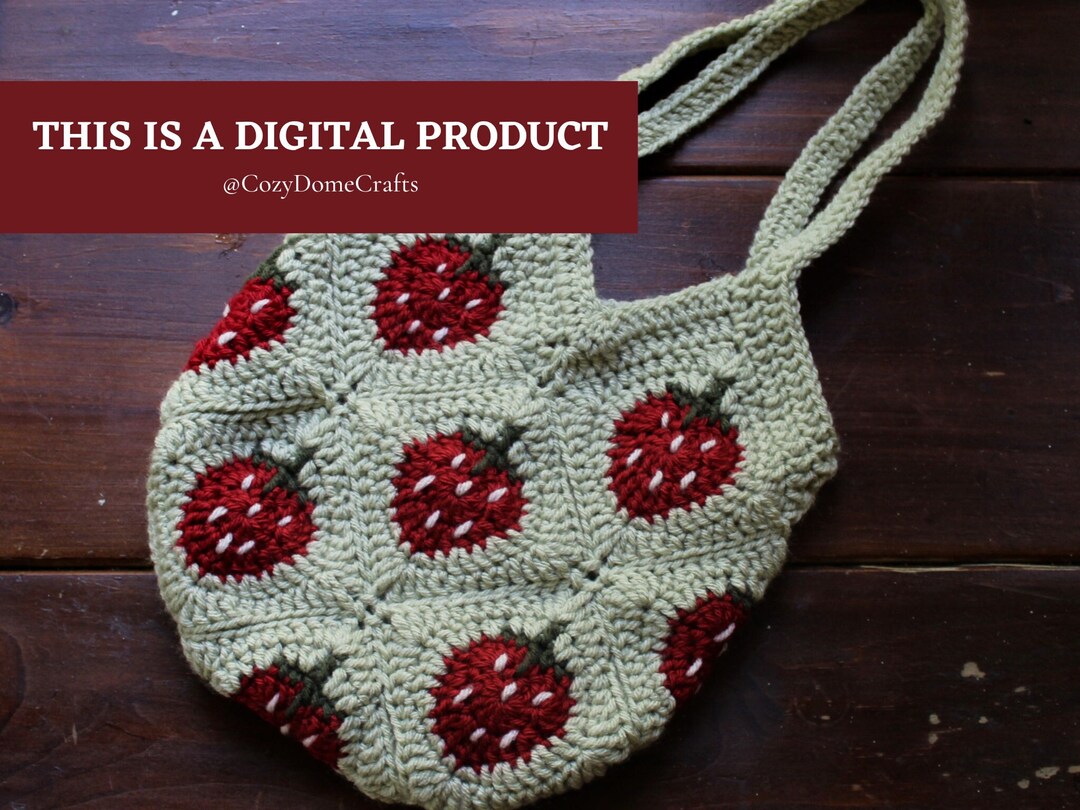 Berry Sweet Tote Bag | Crochet Pattern - Etsy