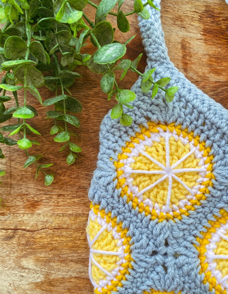 Citrusly Granny Square Tote Bag Crochet Pattern - Etsy