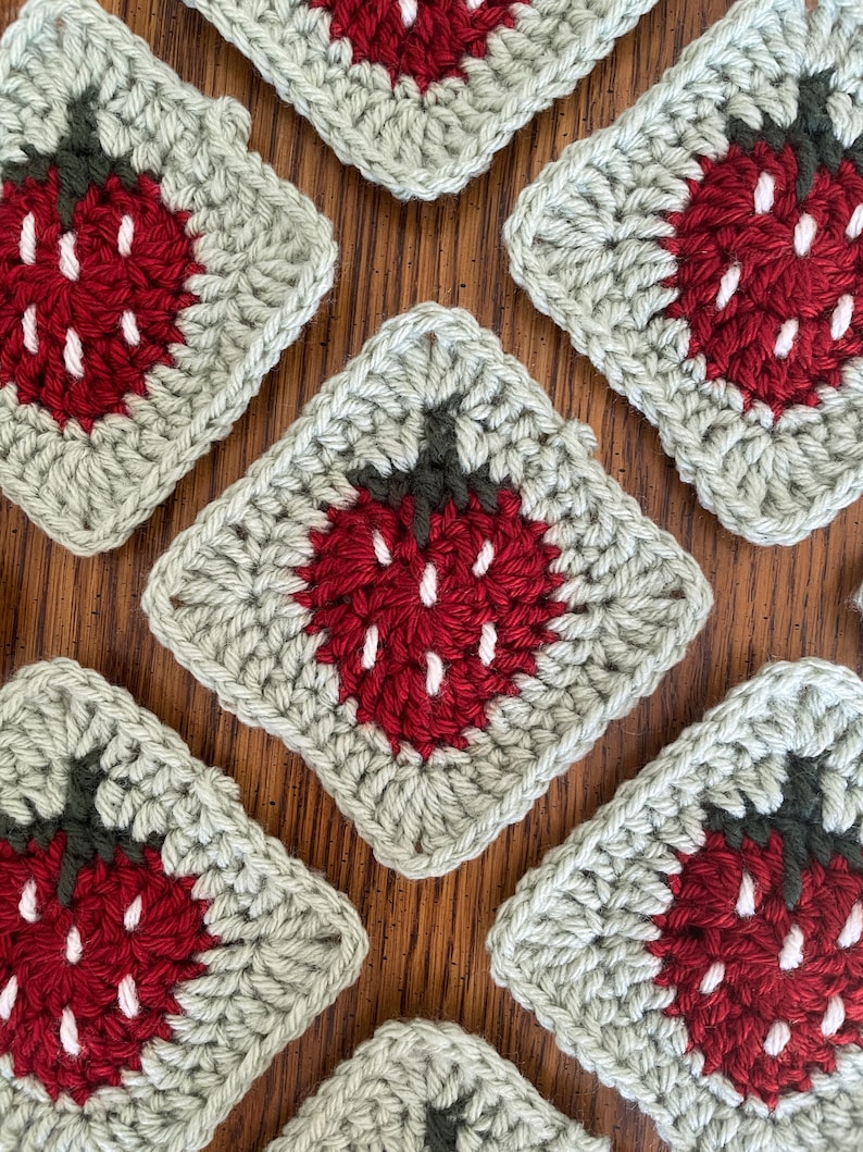Berry Sweet Granny Square | Crochet Pattern - Etsy