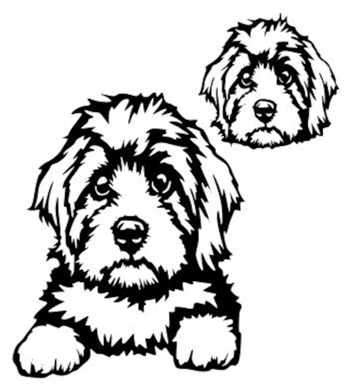 CAVAPOO Svg Jpg Svg Clipart Pet Portrait Printable Cut File | Etsy Canada