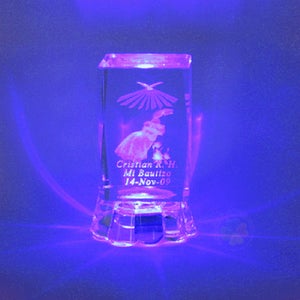 12 Pcs 3D Crystal Cube Baptism Favors With Engraving and Free Organza ...