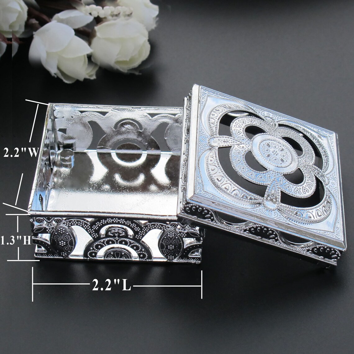 12 PCS Silver Color Party Favor Gifts Package Boxes Wedding - Etsy