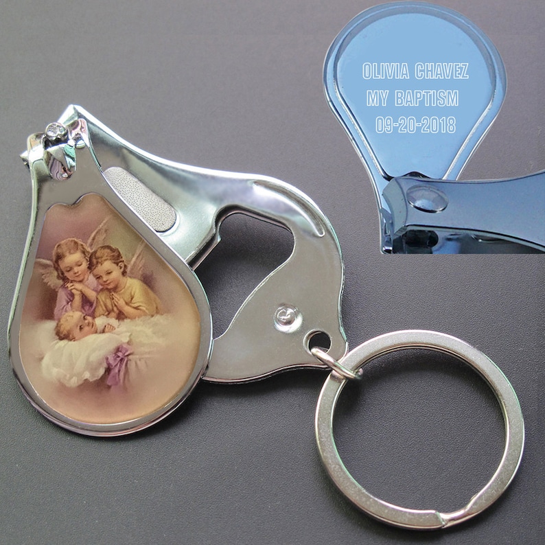 Personalized Engraved Baptism Keychains 12 PCS Baby Angel - Etsy