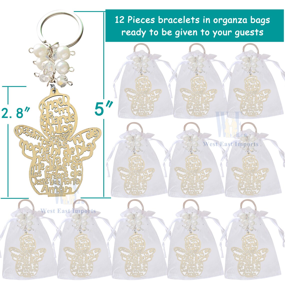 Baptism Angel Key Ring Made From Wood 12 PCS Communion - Etsy