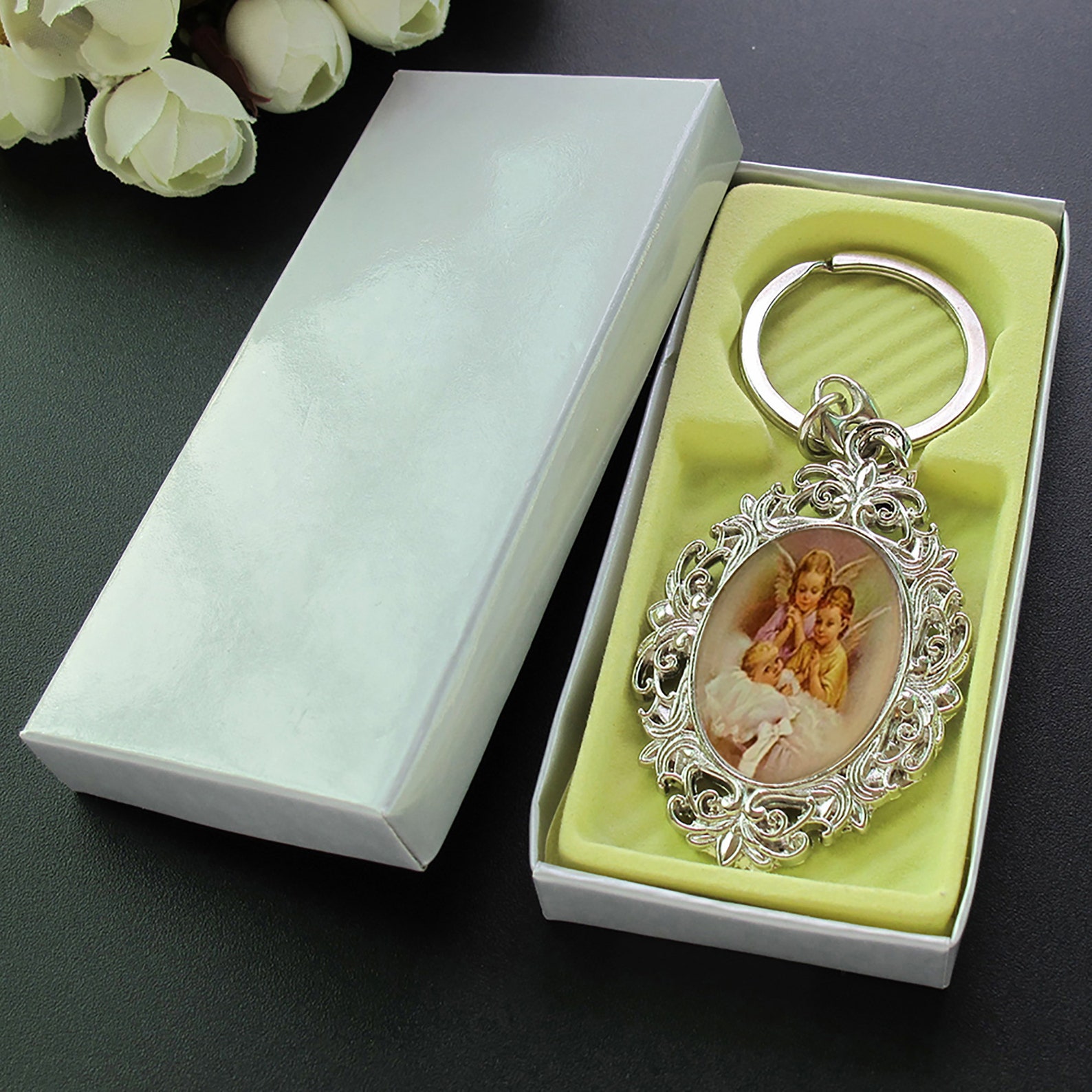 Baptism Metal Keychain Favors 12PCS Recuerdos De Bautizo Christening ...