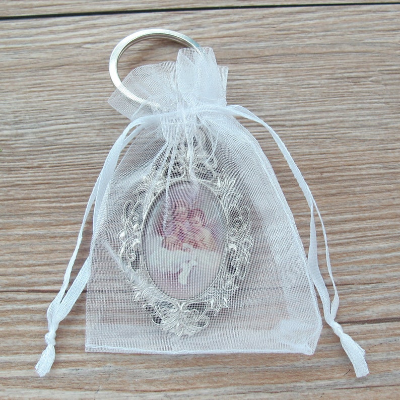 12 Pcs Personalized Baby Guardian Angel Baptism Keychain for - Etsy