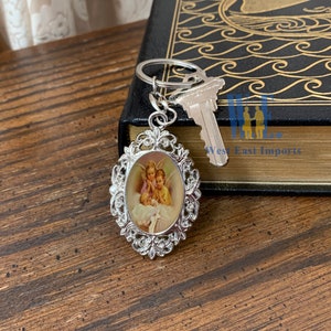 12 Pcs Personalized Baby Guardian Angel Baptism Keychain for Girls and ...