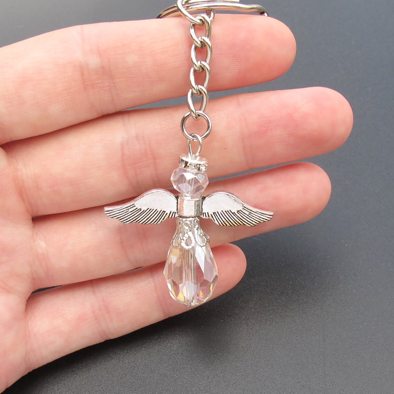 12 PCS Baptism Keychain Party Favor Crystal Bead Guardian Key | Etsy