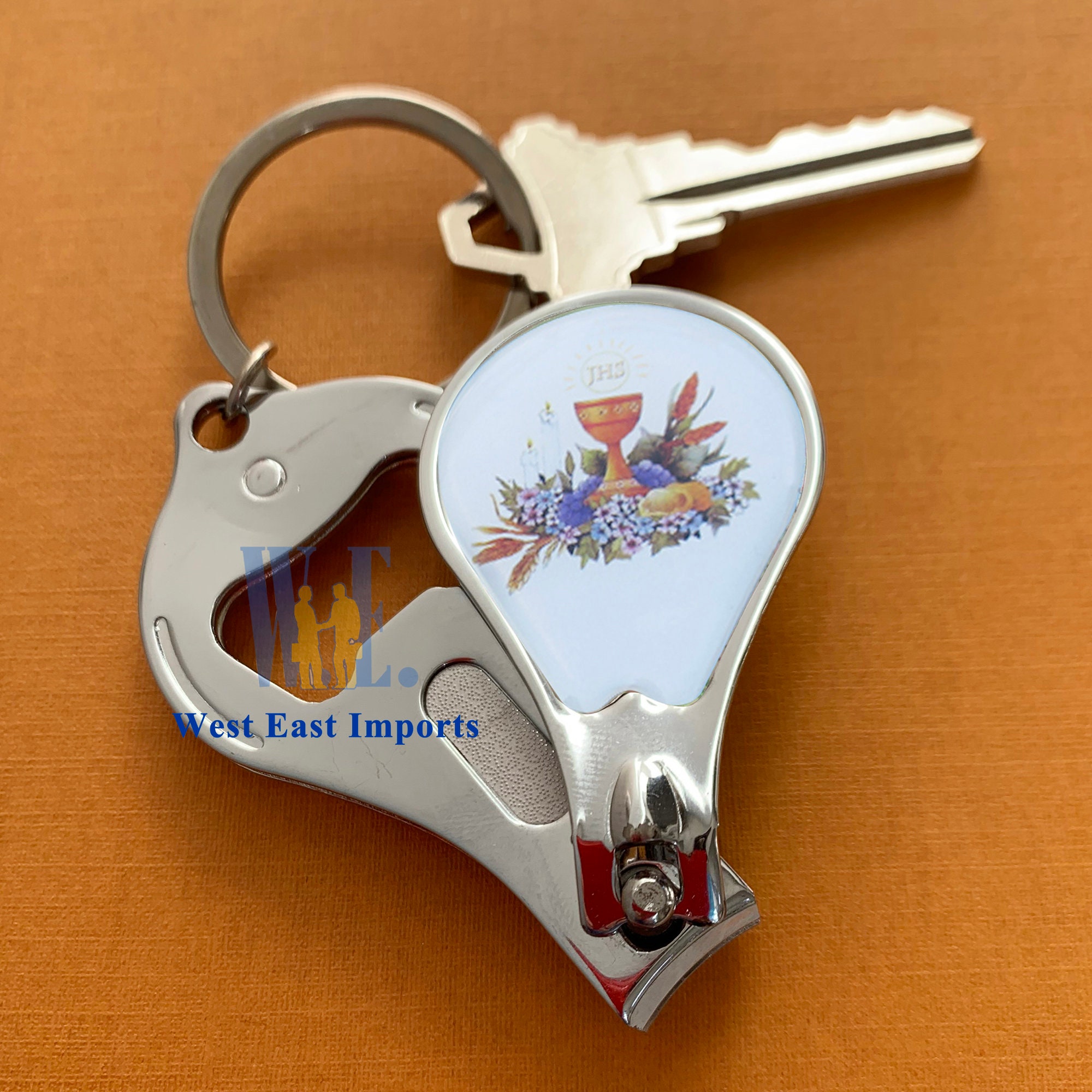 12 Pcs Personalized First Communion Keychain Nail Clipper and Bottle ...
