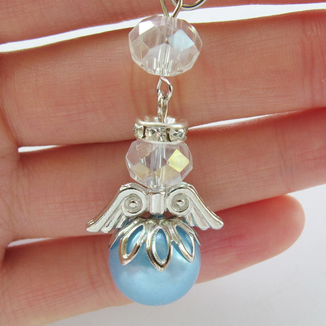 12 Pcs/pack, Beautiful Baptism Blue Angel Keychains Are Excellent ...