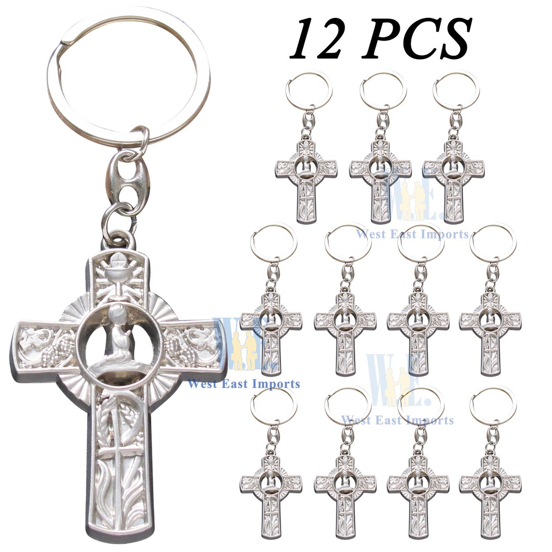 First Communion Keychain Party Favor Boy (12PCS) Recuerdos De Primera ...