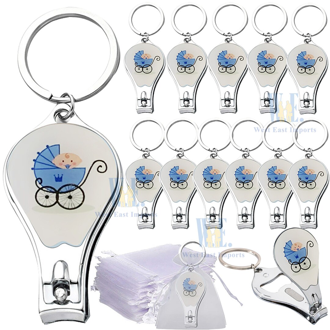 Baby Shower Blue Boy Keychain Favors /nail Clipper and Bottle Opener ...