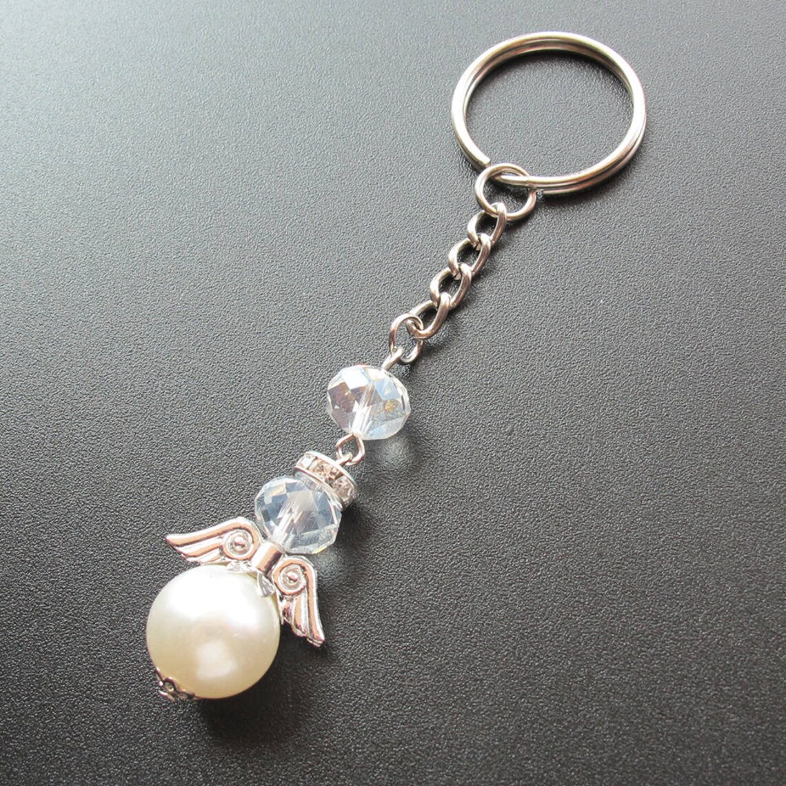 Baptism Silver Angel Keychain Favors 12 PCS Christening/ - Etsy