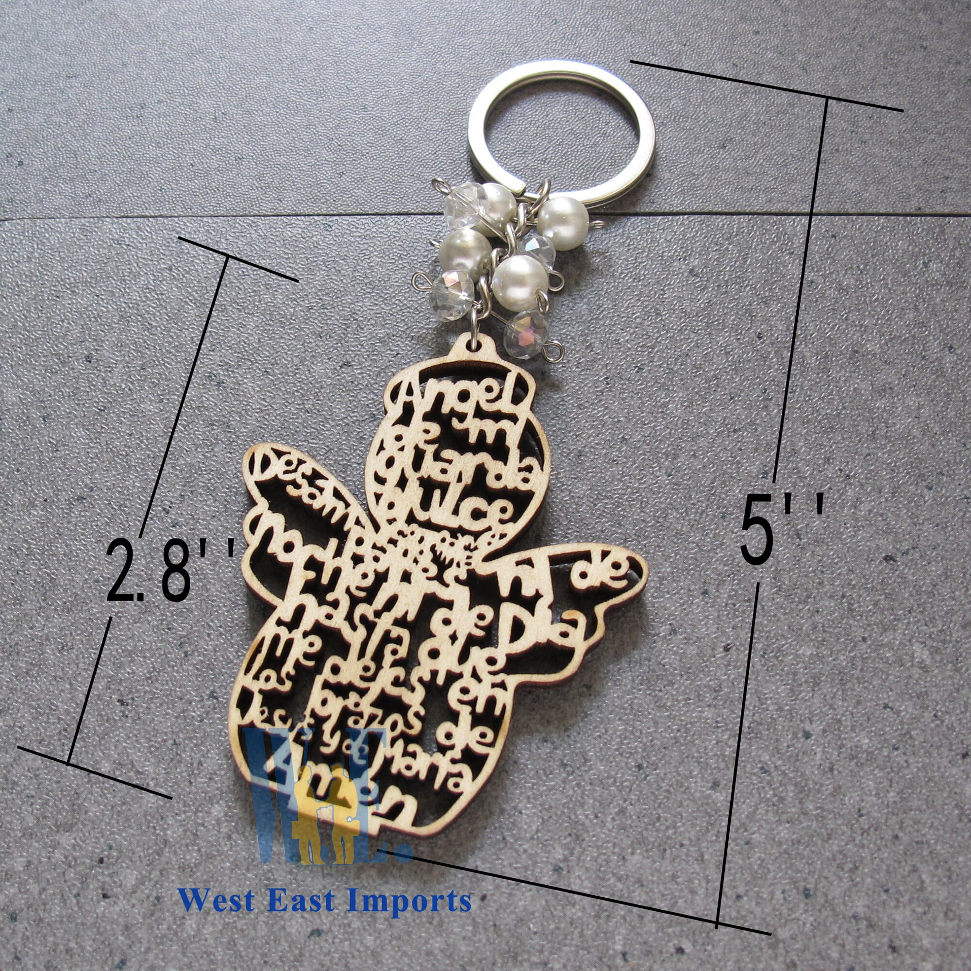 Baptism Angel Key Ring Made From Wood 12 PCS Communion | Etsy