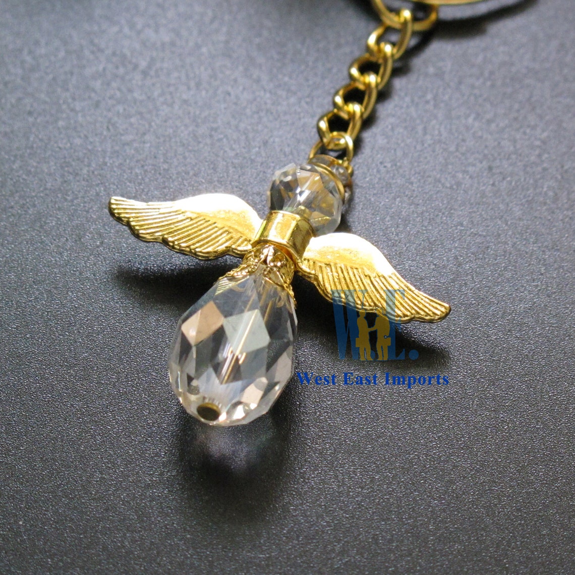 12 PCS Baptism Keychain Party Favor Crystal Bead Guardian Key - Etsy