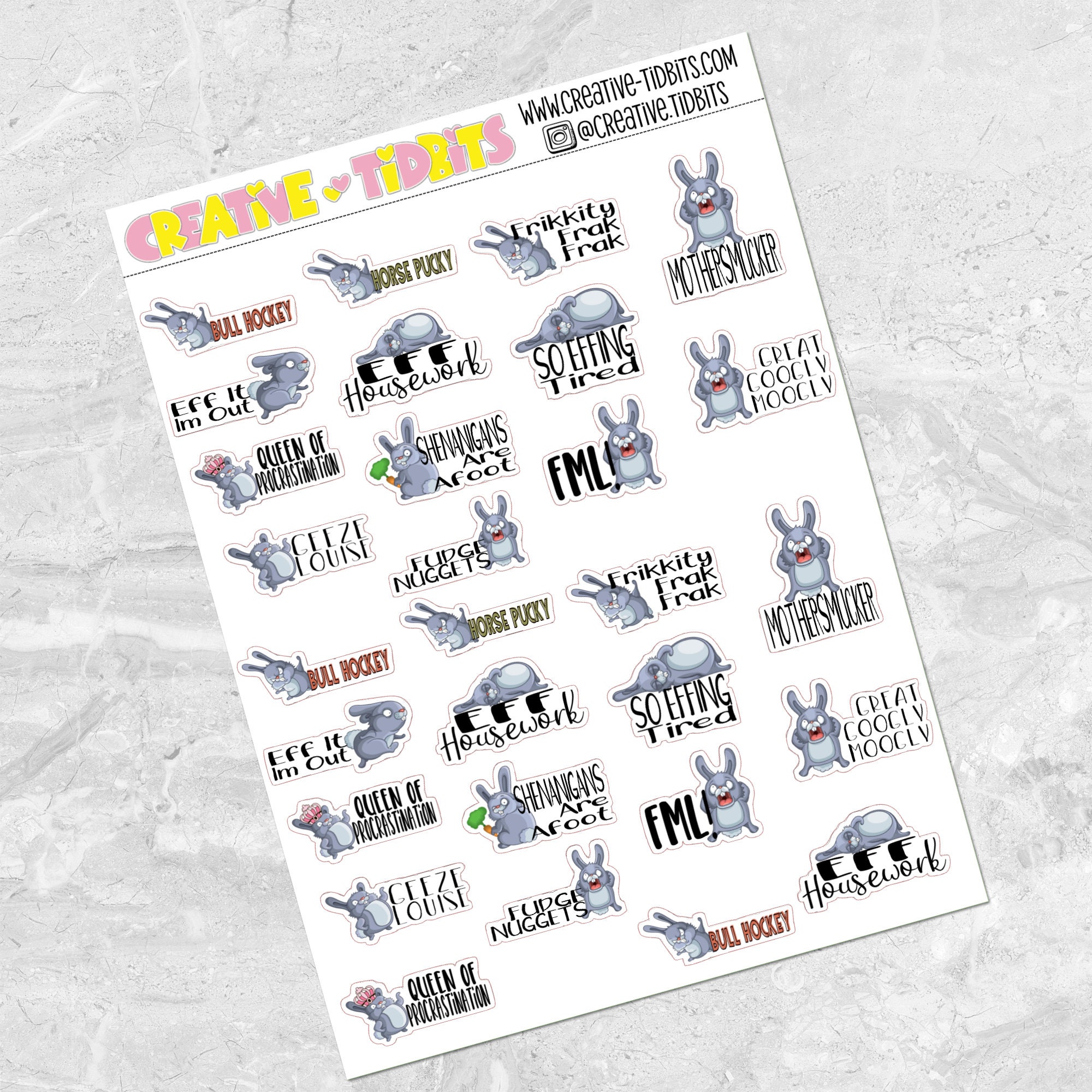 Digital Art & Collectibles Drawing & Illustration Cute Cursing Animals ...