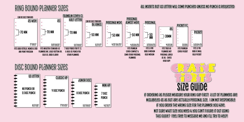 Dated Monthly Calendar for Ring or Disc Bound Planner Dated - Etsy
