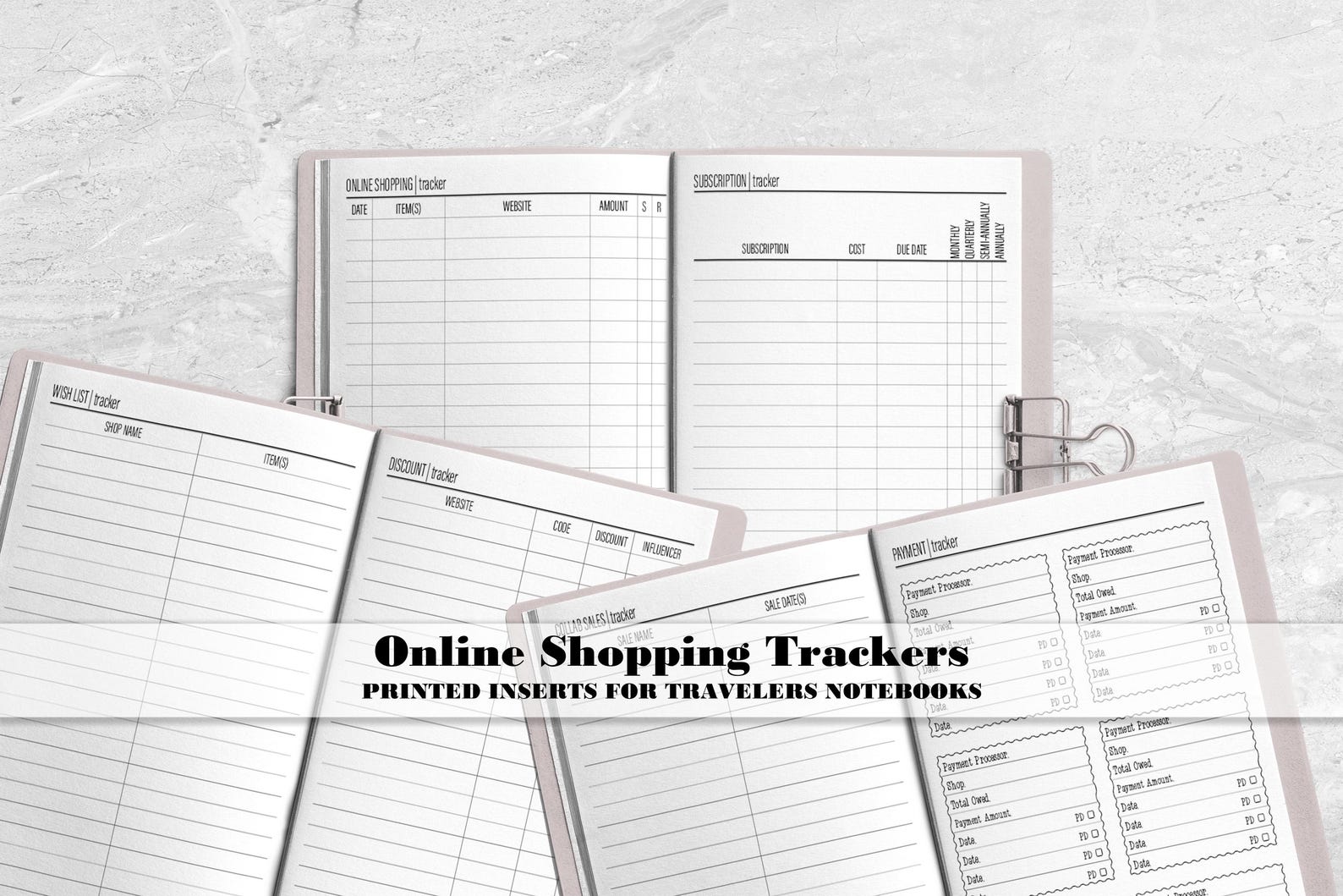 Online Shopping Tracker for Traveler's Notebook - Printed Travelers ...