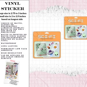 Sci-fi Books Beginners Sticker Collection - Laminated Waterproof Vinyl ...