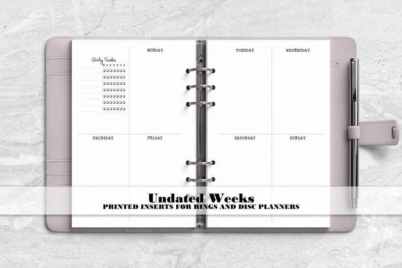 Week on 2 Pages Insert- Printed Planner Insert - Planner Insert - Disc ...