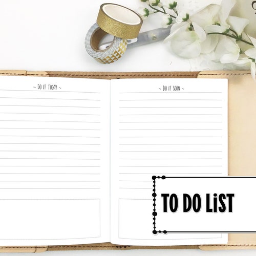 To Do List Traveler's Notebook Insert Printed Travelers - Etsy