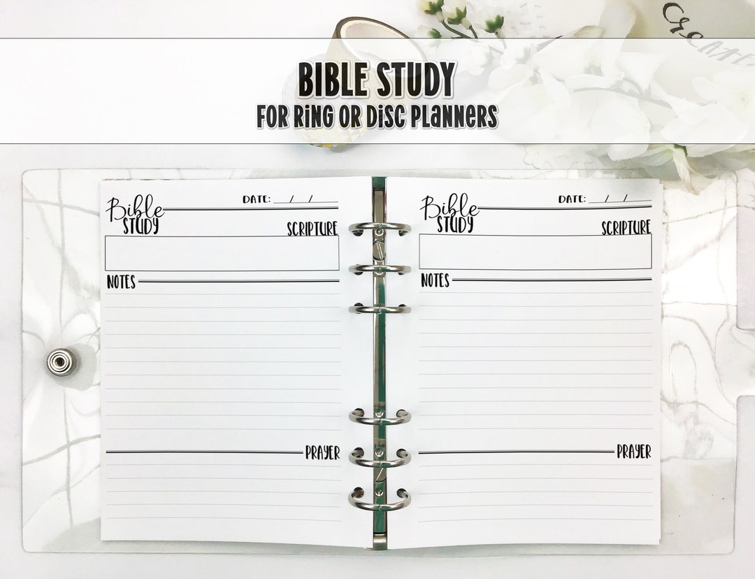 Bible Study Planner Insert for Ring or Disc Planner Printed Planner ...