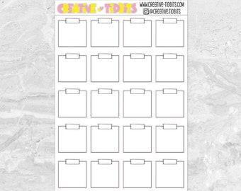 12 Sticky Note Planner Stickers, Notepad Planner Stickers, Blank Doodle ...