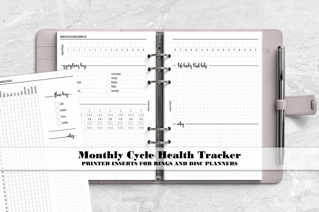 Yearly Period Tracker With Monthly Cycle Health for Ring or Disc ...