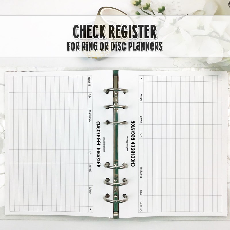 Checkbook Register - Etsy