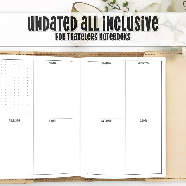 Monthly Undated B6 Slim Printed - Etsy