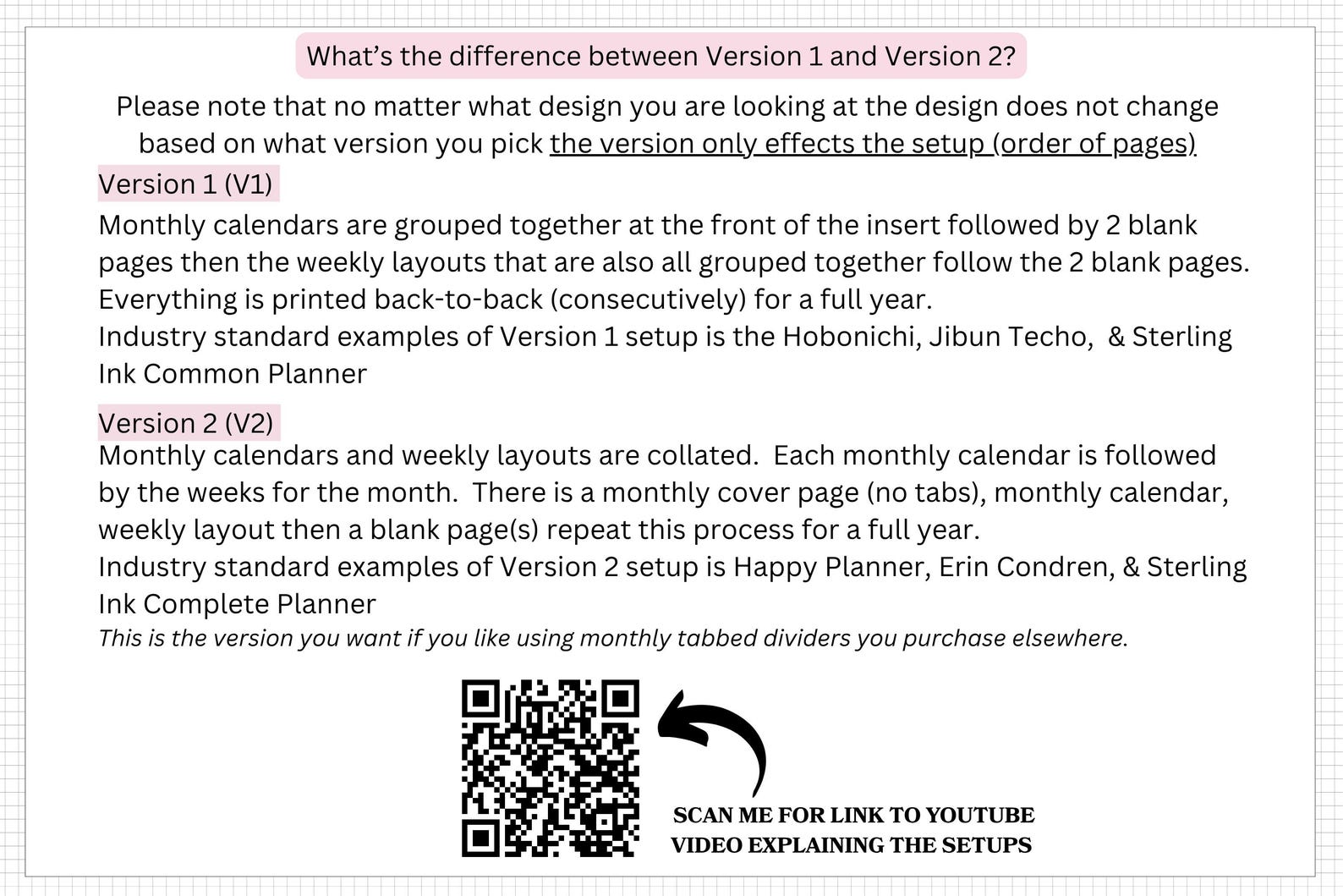 Printed Full Year Dated Months and Weeks Planner Insert for Ring or ...