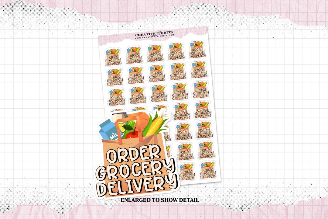 Order Grocery Delivery Printed Stickers for Your Planner, Insert and ...