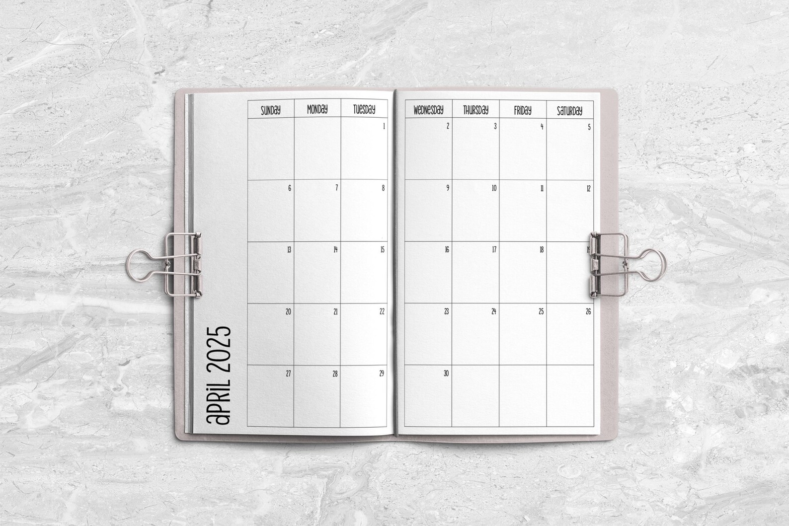 All Inclusive Dated Daily Printed Insert for Travelers Notebook Covers ...