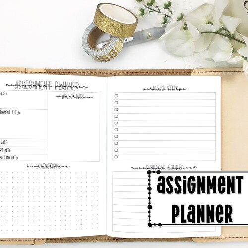 Assignment Planner Insert for Travelers Notebooks Printed - Etsy