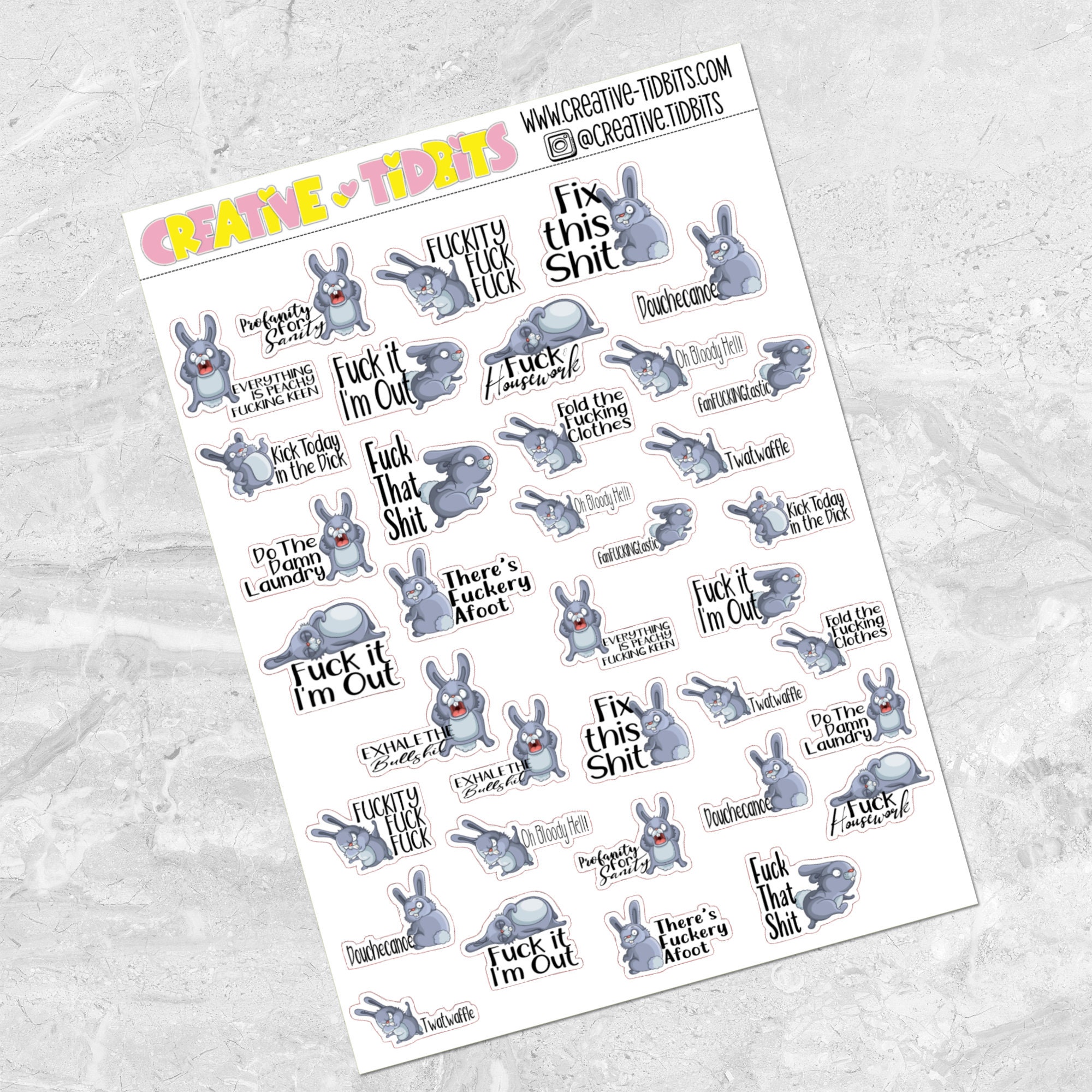 Profanity Stickers Snarky Planner Stickers Planner | Etsy