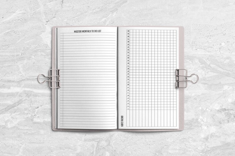 All Inclusive Dated Daily Printed Insert for Travelers Notebook Covers ...