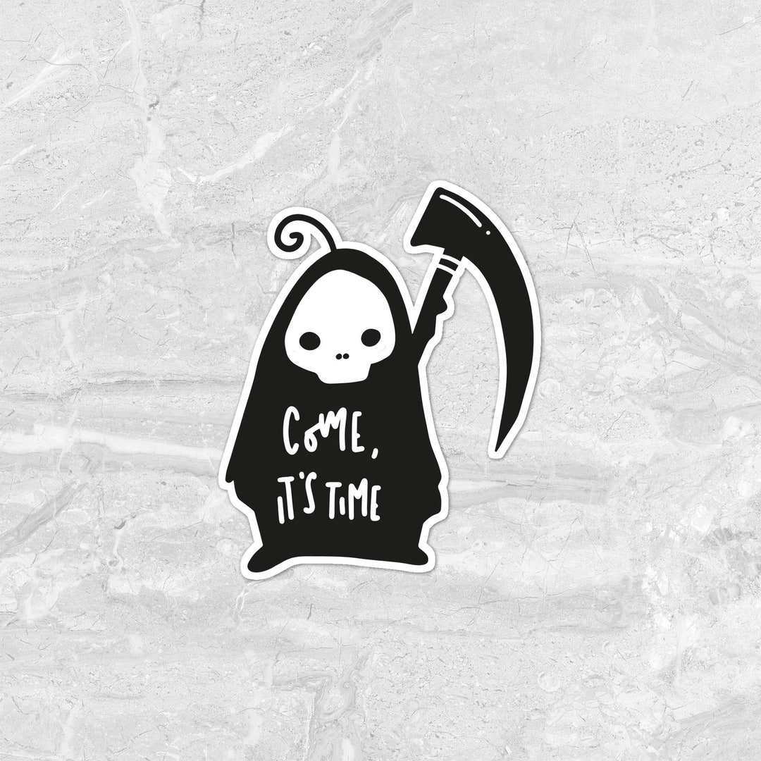 Grim Reaper Sticker - Die Cut Sticker - Planner Die Cut - Vinyl Sticker ...