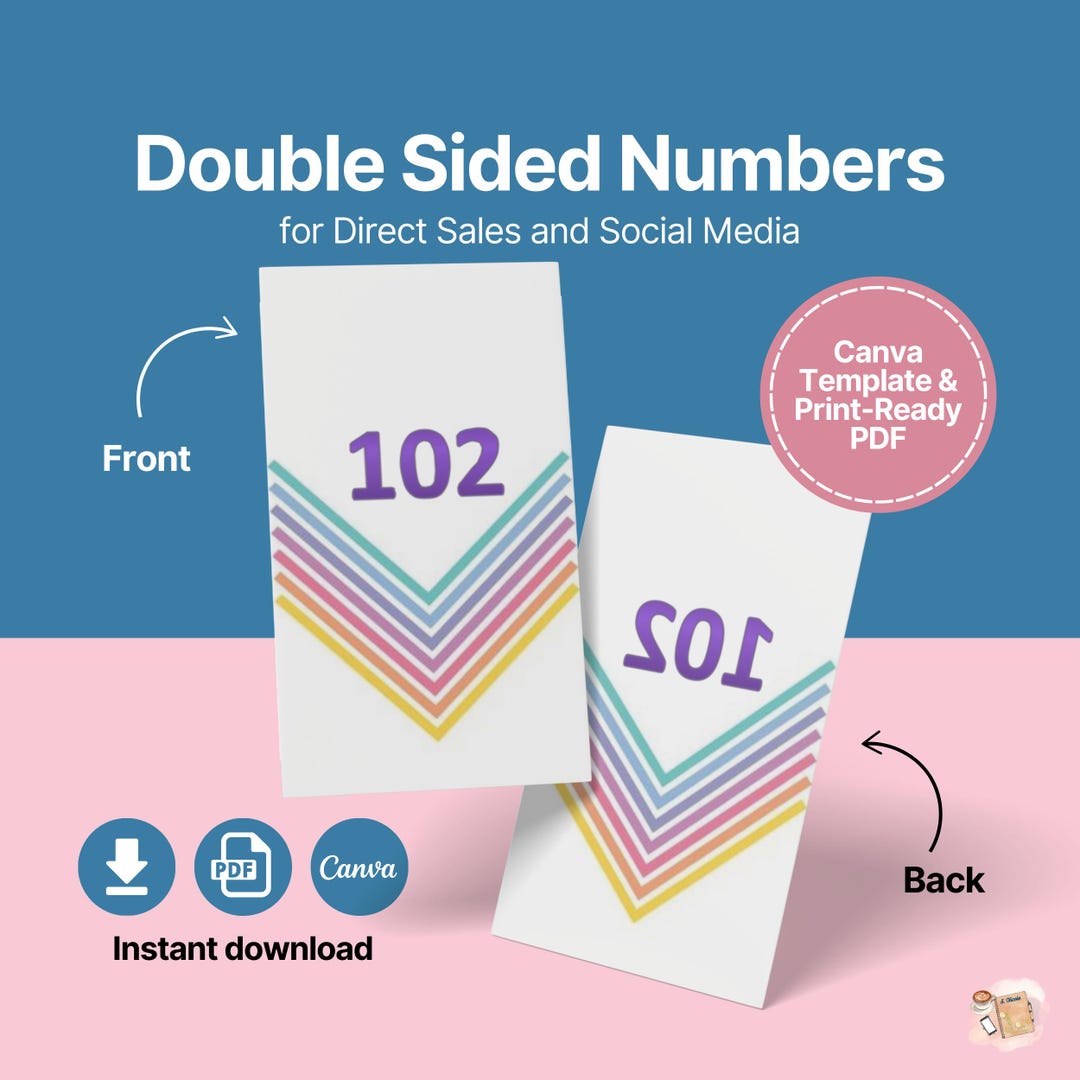 Double-sided Printable Live Sale Number Tags for Direct Sales and ...