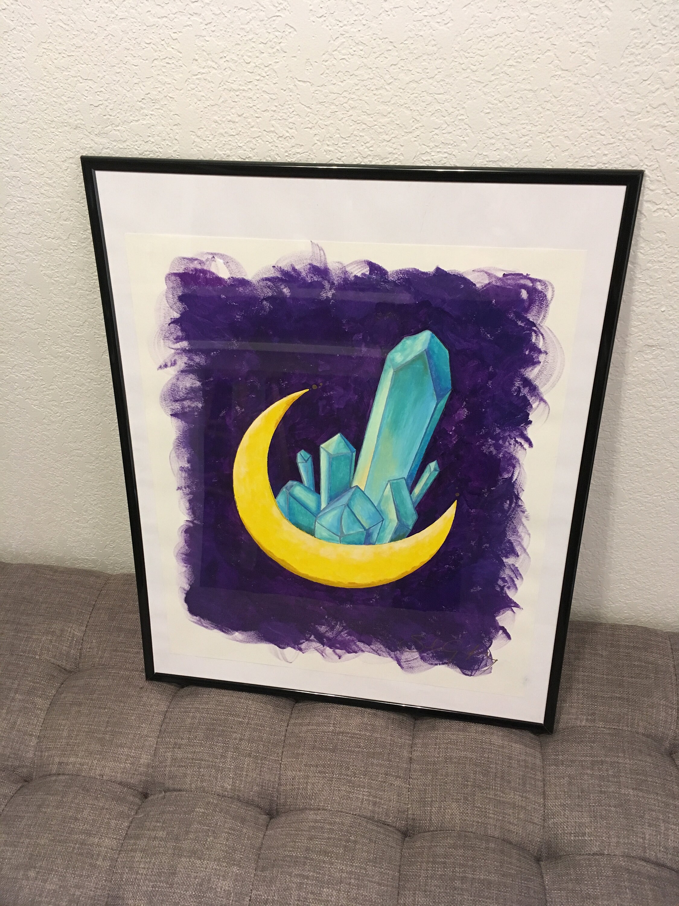 Aquamarine, Gem, Crystal Art, Natural Stone, Whimsical Gem Art, Blue ...