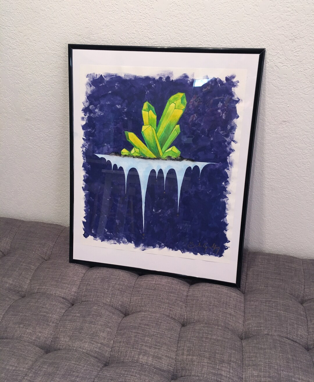 Kryptonite, Gem, Crystal Art, Natural Stone, Whimsical Gem Art, Green ...