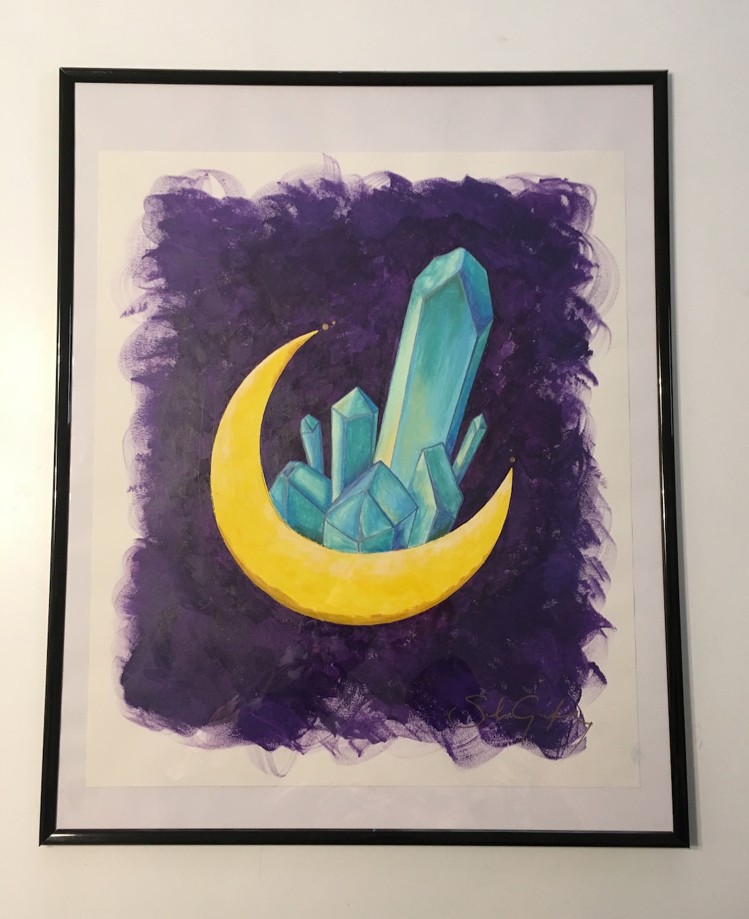 Aquamarine, Gem, Crystal Art, Natural Stone, Whimsical Gem Art, Blue ...