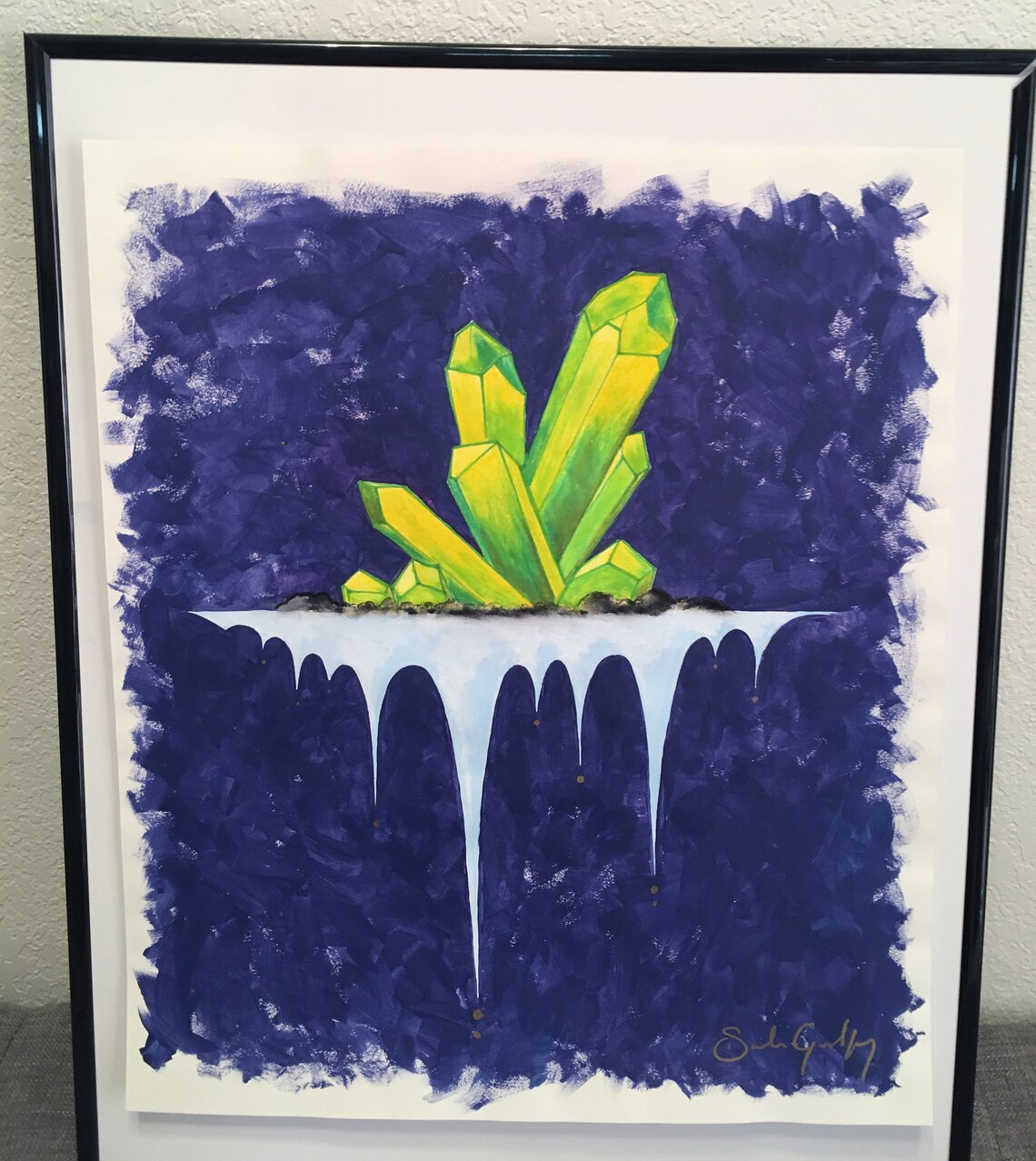 Kryptonite, Gem, Crystal Art, Natural Stone, Whimsical Gem Art, Green ...