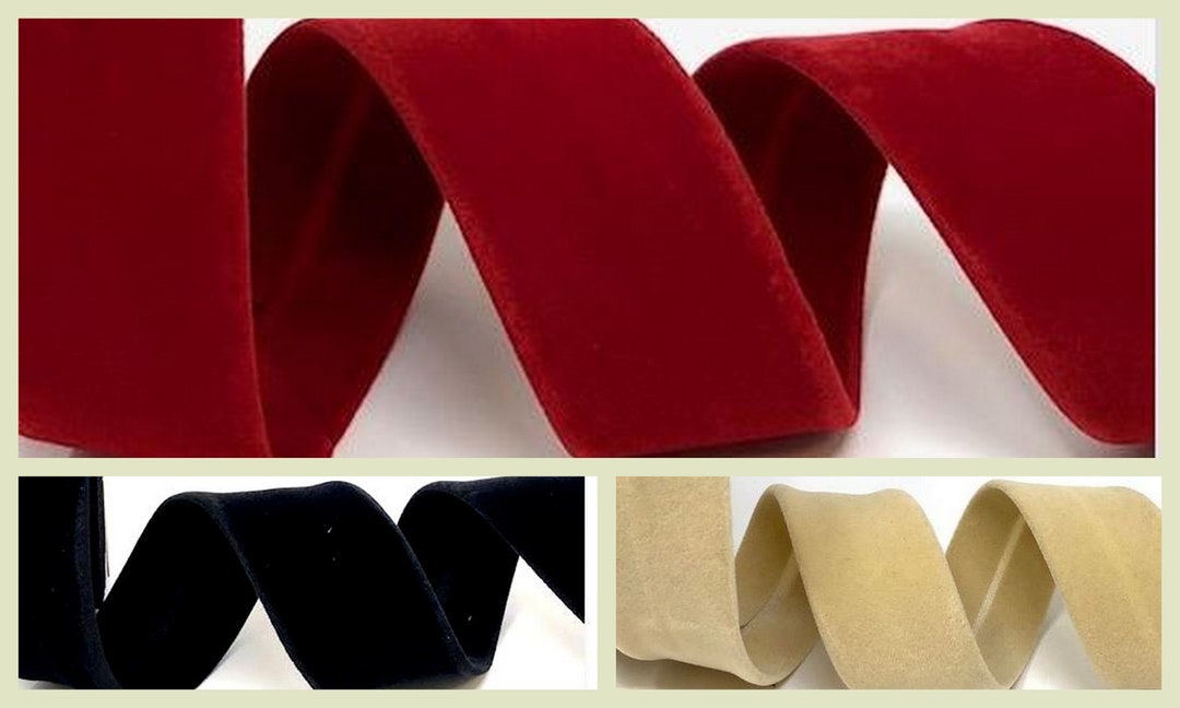 Luxury Velvet Bias Binding Tape 30mm (price / Metre) Craft Uk Ribbon ...