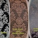 French Damask Wire Edged Wired Edge Ribbon, 1.5" Wide 15 Colours ...