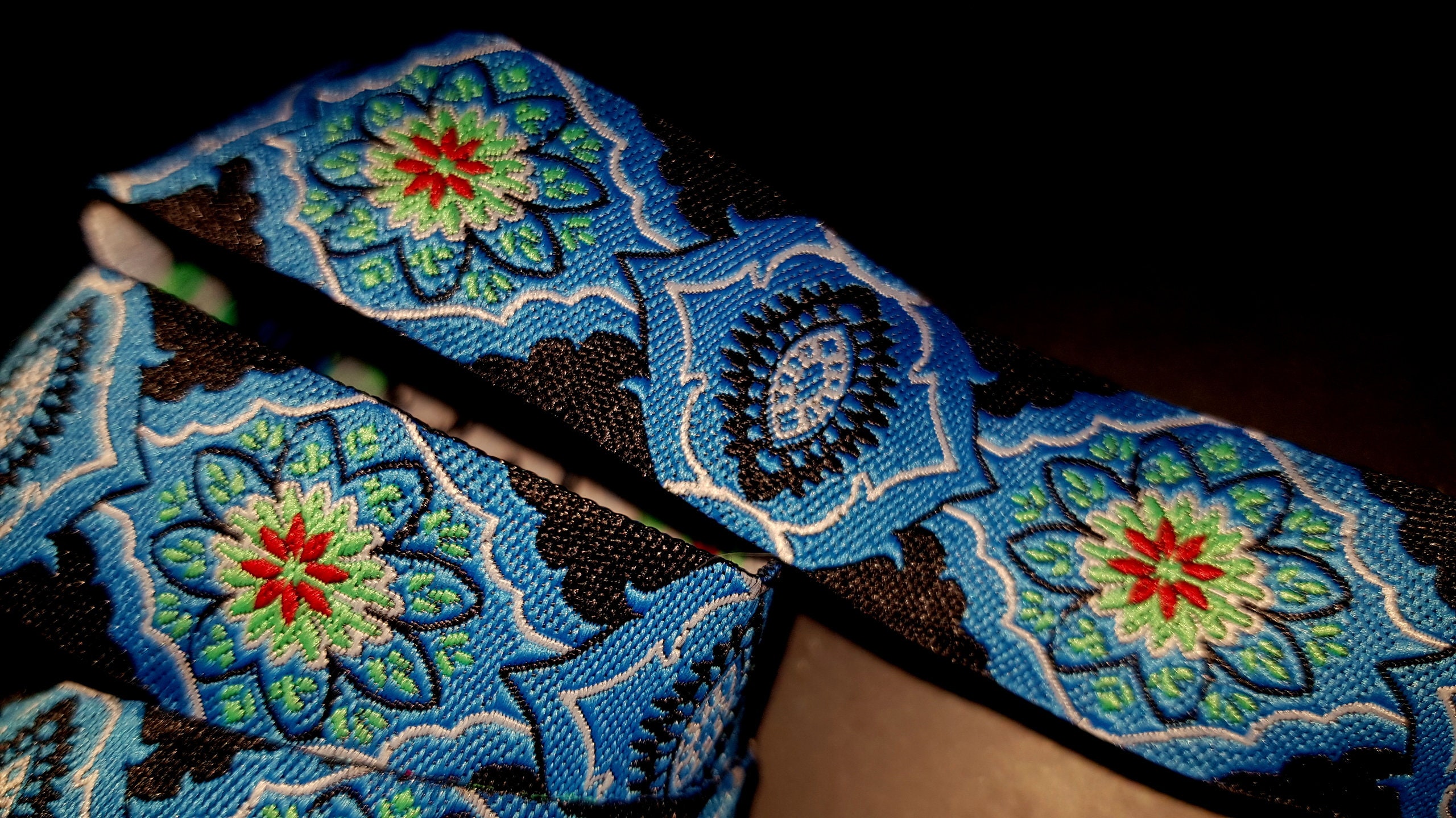 Amy Butler Jacquard Ribbon 1 22mm Flowers Brccade | Etsy