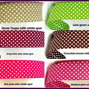 High Quality 70% Cotton Spotty Dotty Polka Dot Double Fold Bias Binding ...