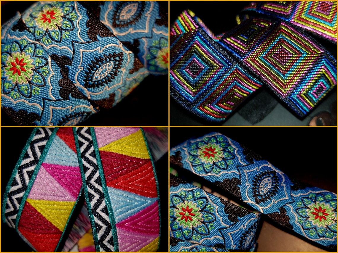 Amy Butler Jacquard Ribbon 1 22mm Flowers Brccade | Etsy