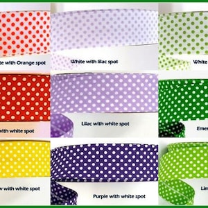 High Quality 70% Cotton Spotty Dotty Polka Dot Double Fold Bias Binding ...