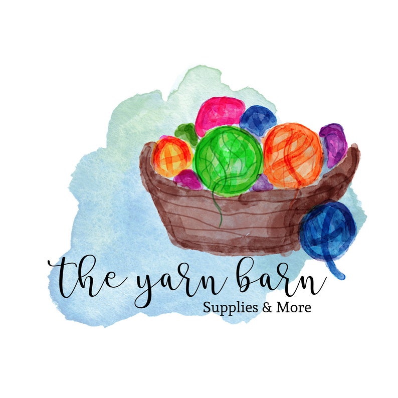 Knitting Logo Yarn Logo Watercolor Logo Custom Logo | Etsy
